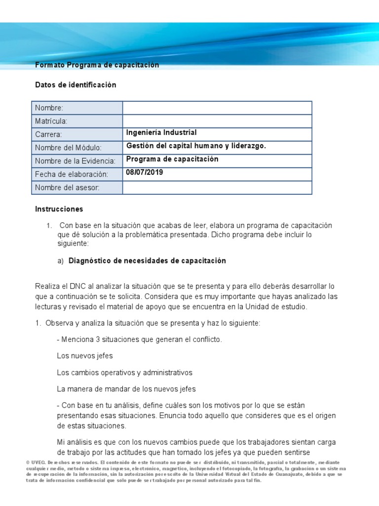 EA2 Capacitacion | PDF | Evaluación | Información