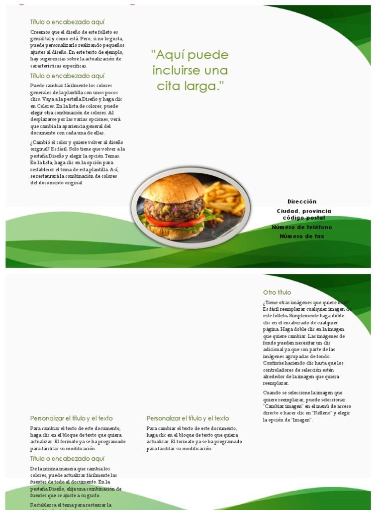 Ejemplo Folletos Comidas | PDF | Point and Click | Áreas de informática