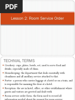 Lesson # 10 Taking Process of Room Service Orders | PDF | Menu ...