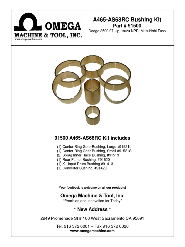 A465-AS68RC Bushing Kit | PDF