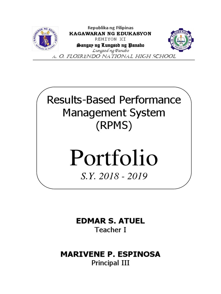 Portfolio: Results-Based Performance Management System (RPMS) | PDF