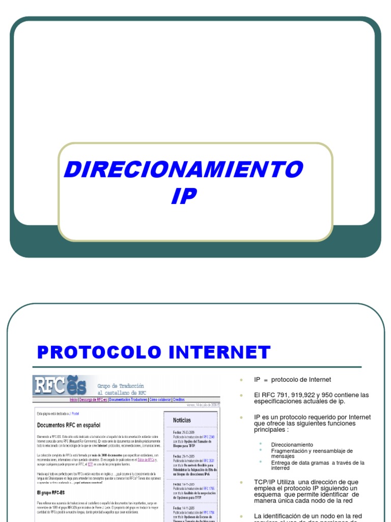 Direccionamiento IP | PDF | Dirección IP | Yo Pv6