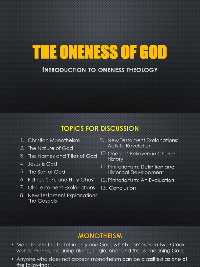 Understanding the Oneness of God | PDF | Religion & Spirituality
