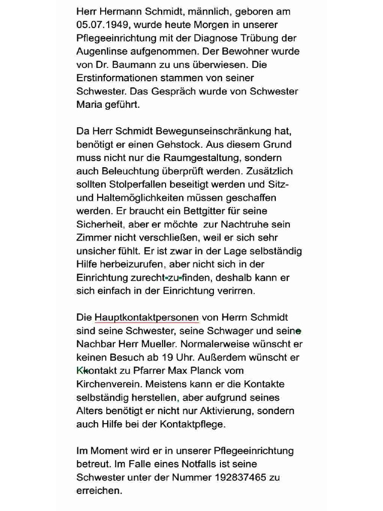 sample pflege anamnesebogen