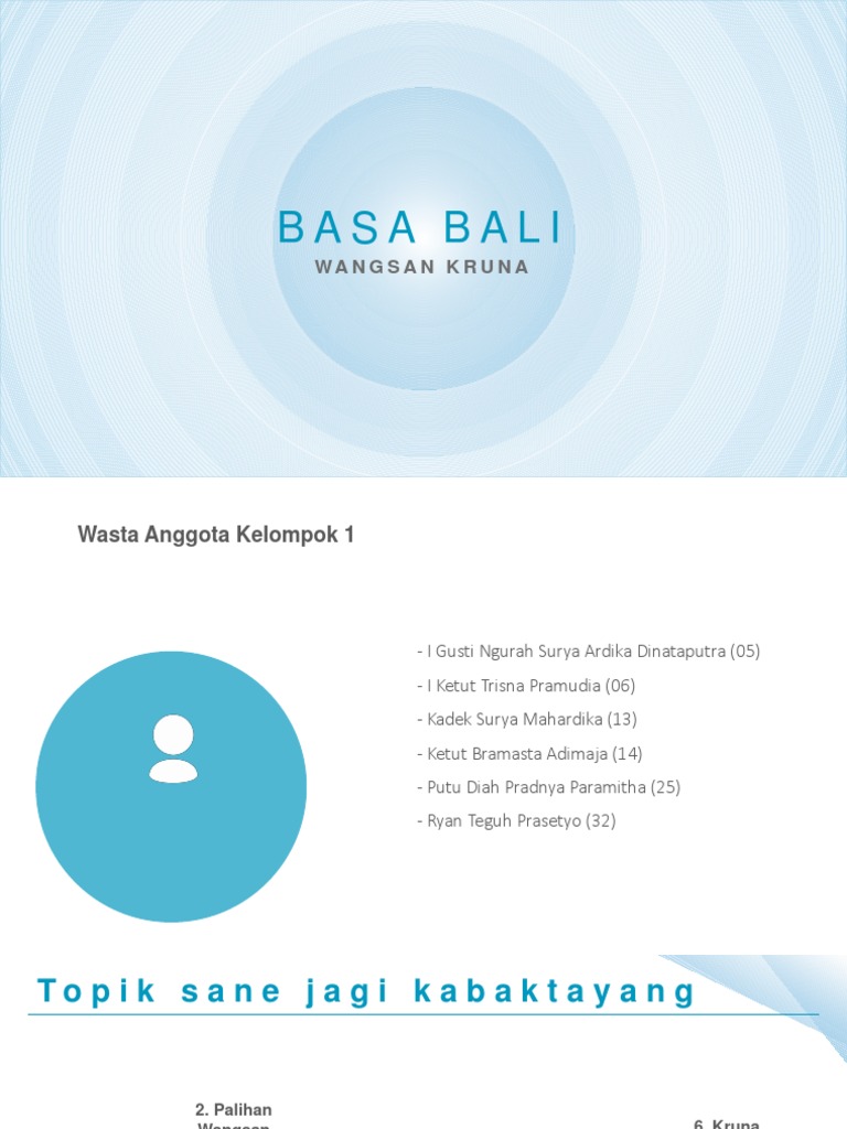 Pepalihan Kruna Bahasa Bali | PDF