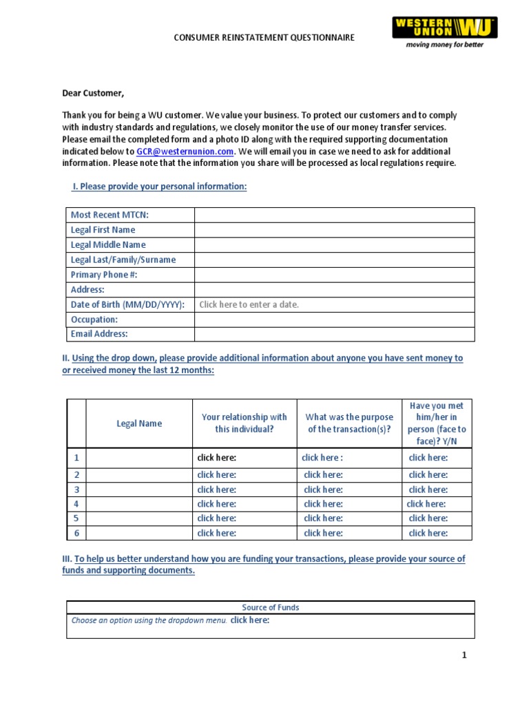 Global Reinstatement Form (English) | PDF | Service Industries | Business
