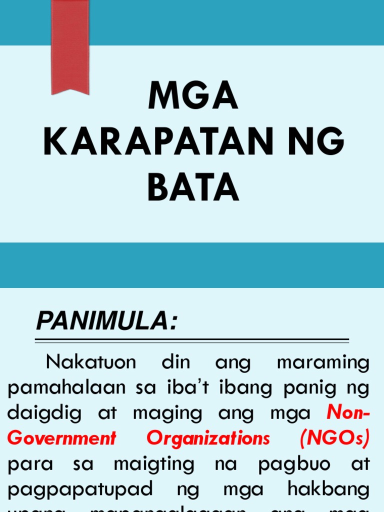 Mga Karapatan NG Bata | PDF