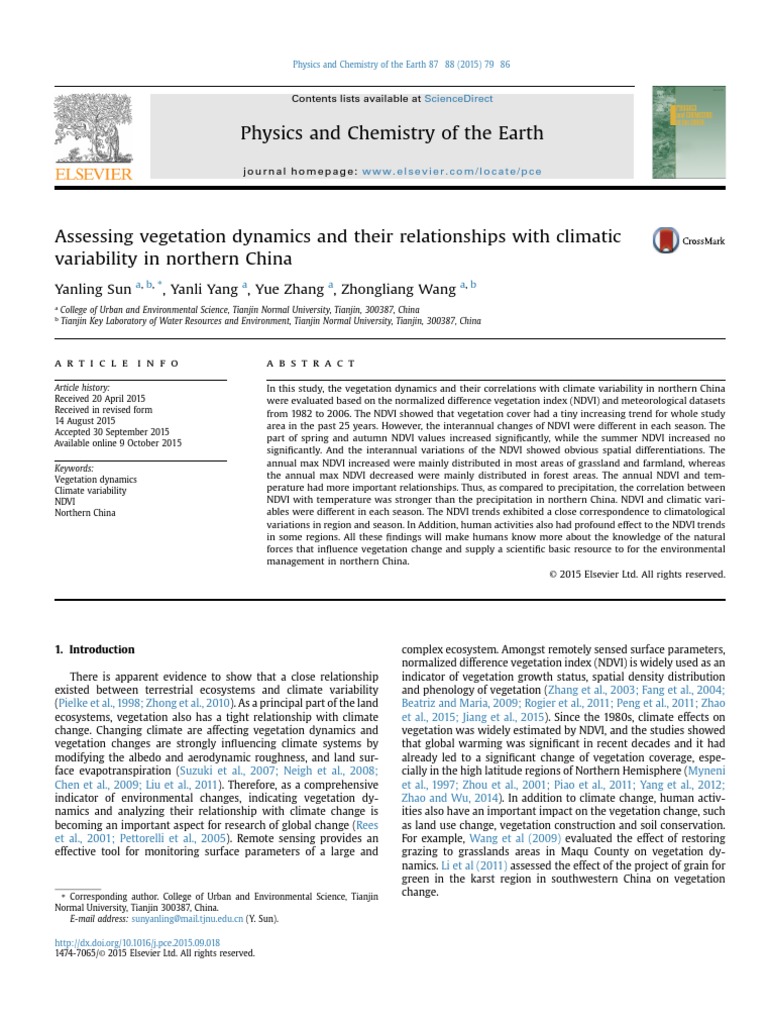 Physics and Chemistry of The Earth: Yanling Sun, Yanli Yang, Yue Zhang ...