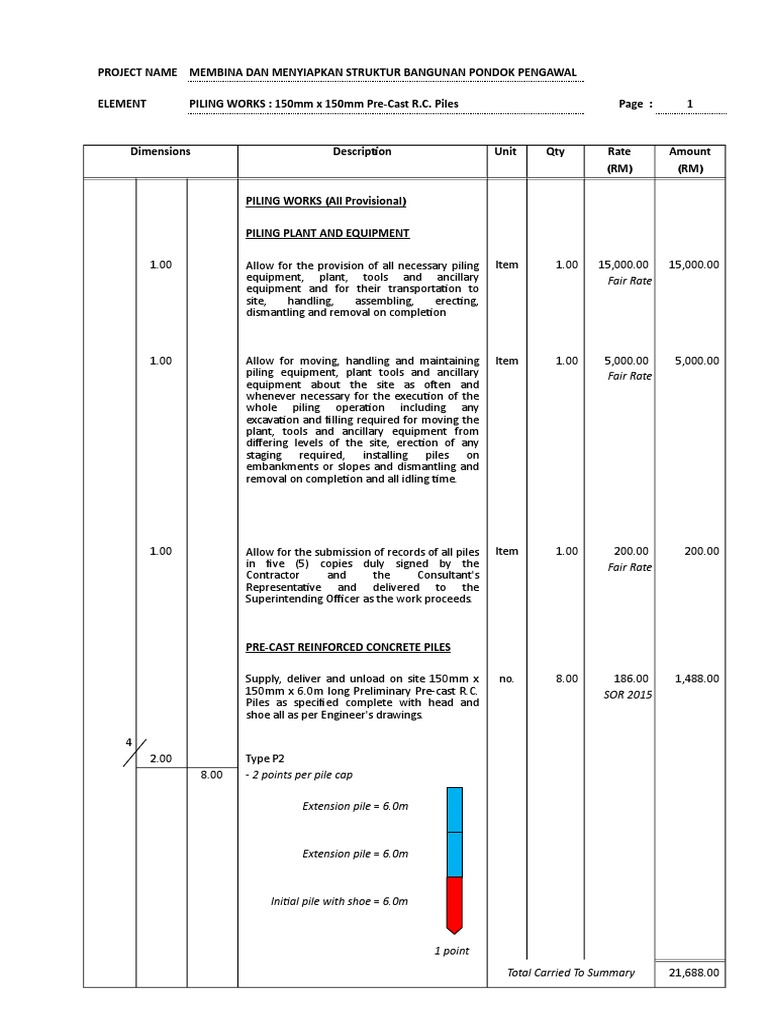 Piling And Concrete Works Overview Pdf Deep Foundation Precast