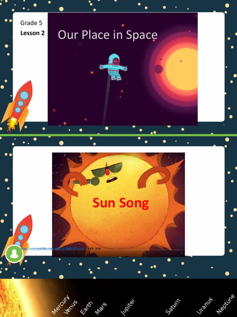 Our Place in Space: Grade 5 | PDF | Moon | Sun