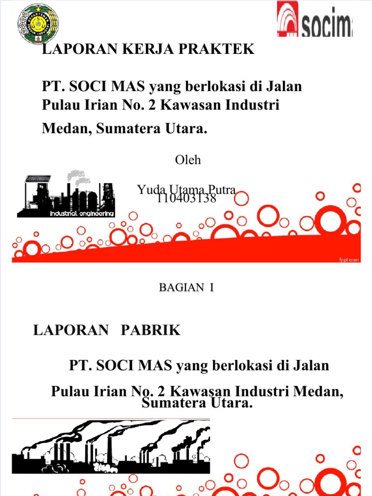 Laporan Kerja Praktek PT. Soci Mas | PDF