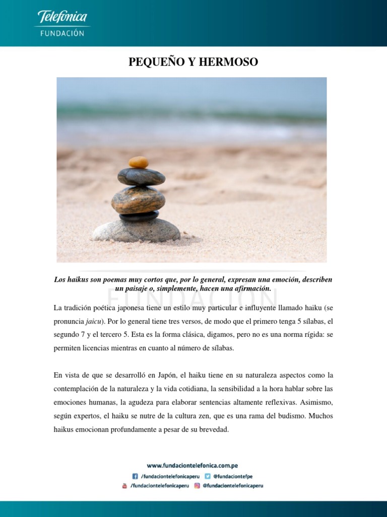 Ejemplos de Haikus de Naturaleza | PDF | Haiku | Literatura japonesa