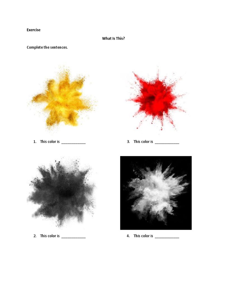Color Identification Exercise | PDF | Wellness