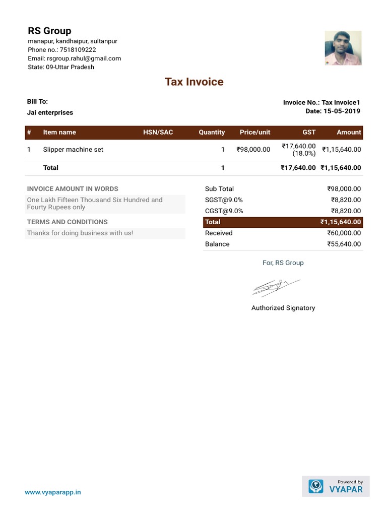 Tax Invoice: RS Group | PDF
