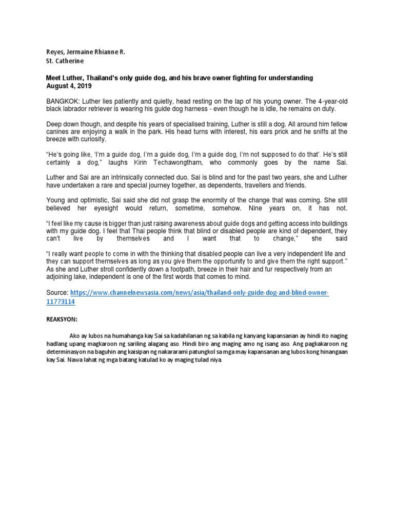 Reyes, Jermaine Rhianne R. St. Catherine | PDF | Social Science