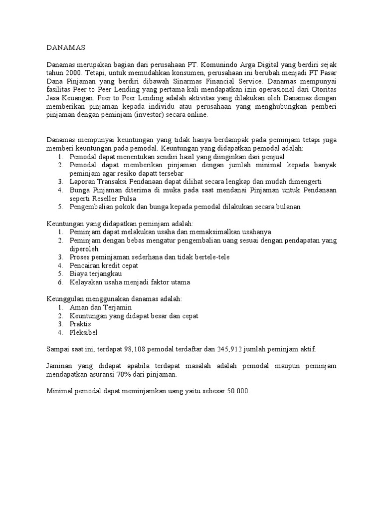 DANAMAS | PDF