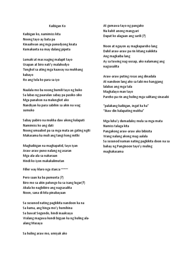 Kaibigan Ko | PDF