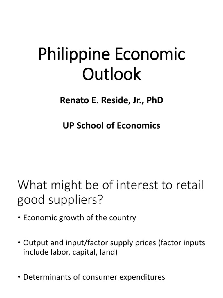 Philippines Economic Outlook RESIDE2 | PDF | Monetary Policy | Economic ...