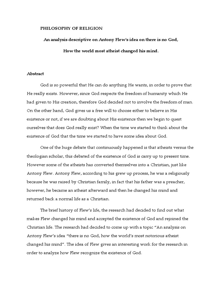 Flew's Journey: From Atheism to Faith | PDF