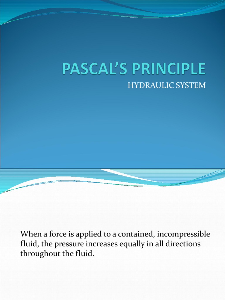 Pascal's Principle | PDF