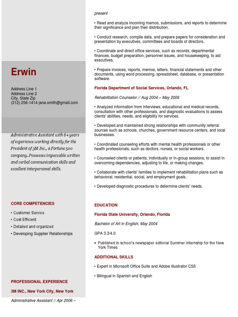 Simple Red Resume Template | PDF | Mental Health Professional | Health Care