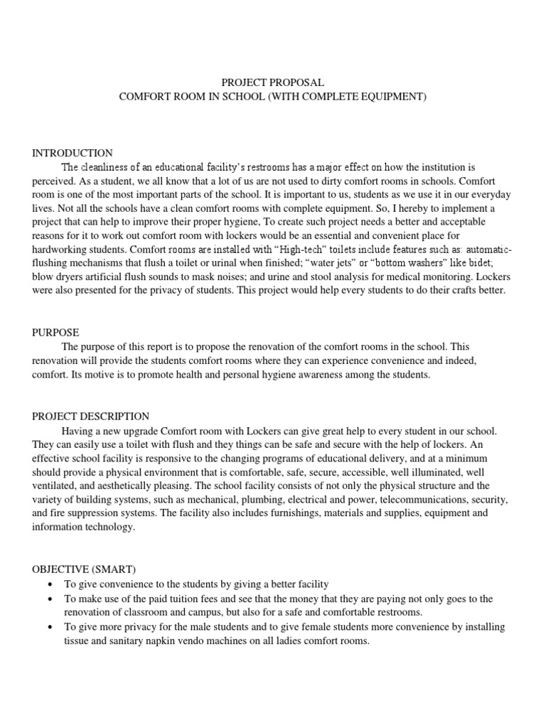 Project Proposal | PDF | Public Toilet | Toilet