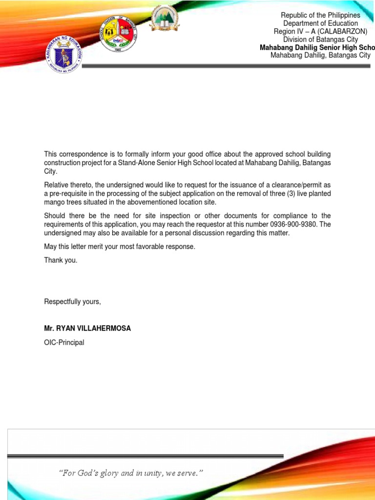 Request Letter For Tree Removal | PDF