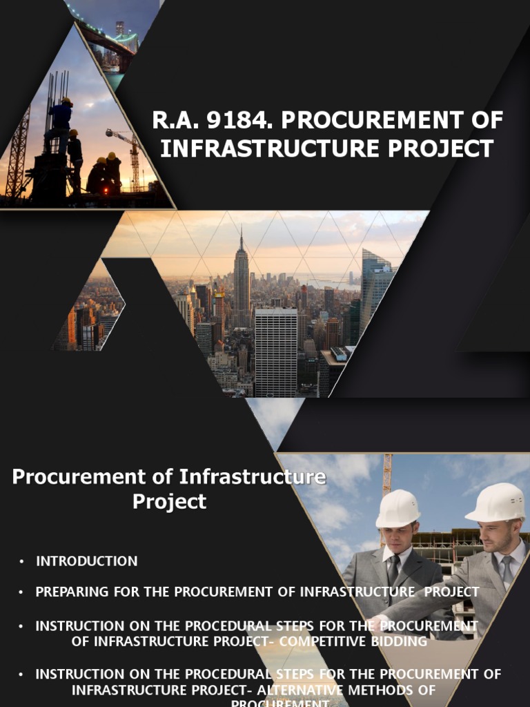 Procurement of Infrastructure Projects | PDF | Procurement ...