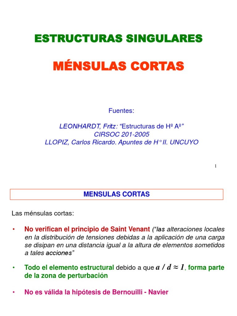 Teoria de Mensula | PDF | Fricción | Hormigón