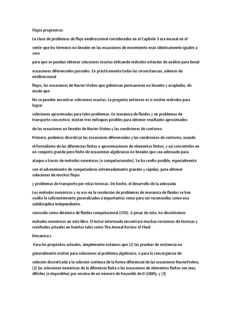 Análisis asintótico de ecuaciones de flujo progresivo | PDF ...