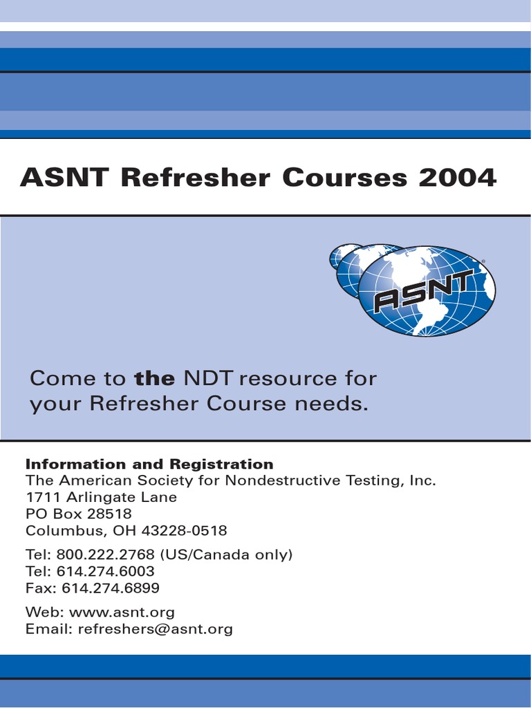 ASNT | PDF | Nondestructive Testing | Test (Assessment)