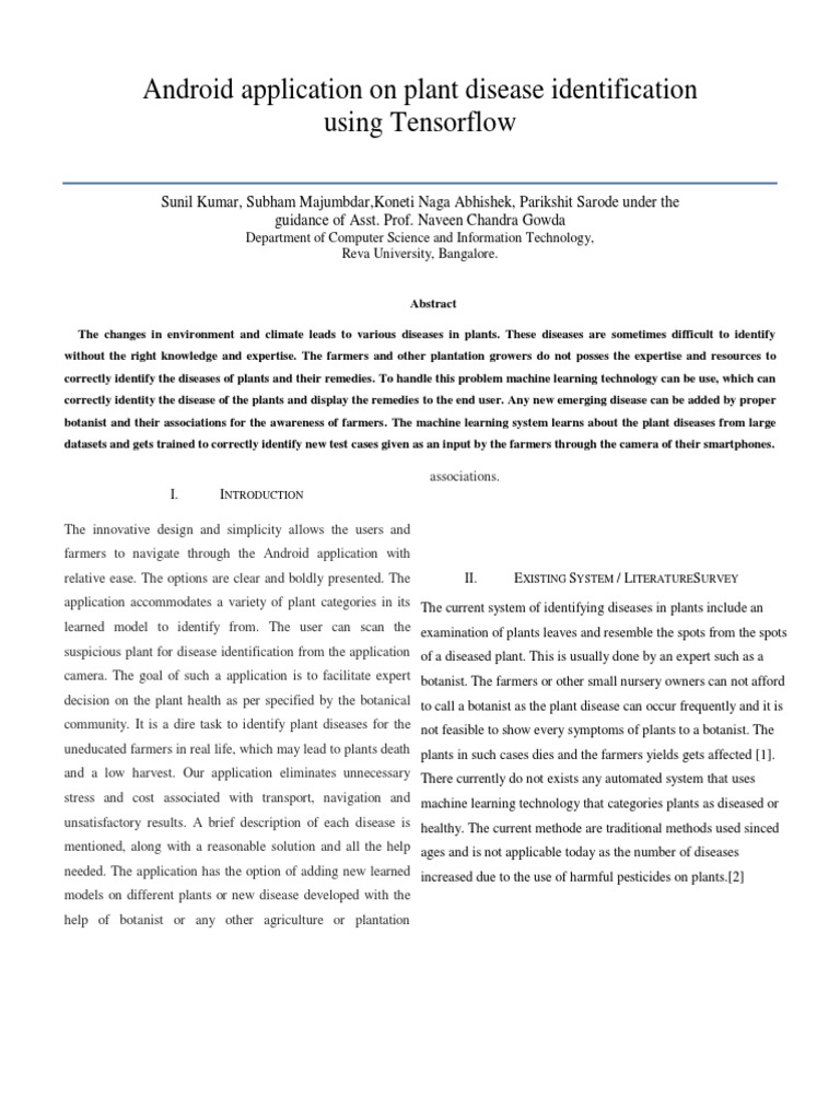 Plant Disease Identification Using Machine Learning | PDF | Machine ...