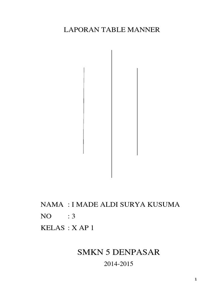 Etika Meja Makan: Laporan Kegiatan Belajar Table Manner di Hotel Inna ...