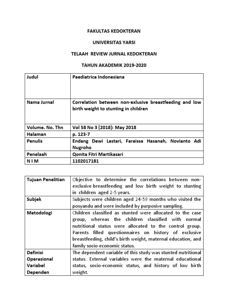 Contoh Review Jurnal Kedokteran Pdf Breastfeeding Childbirth