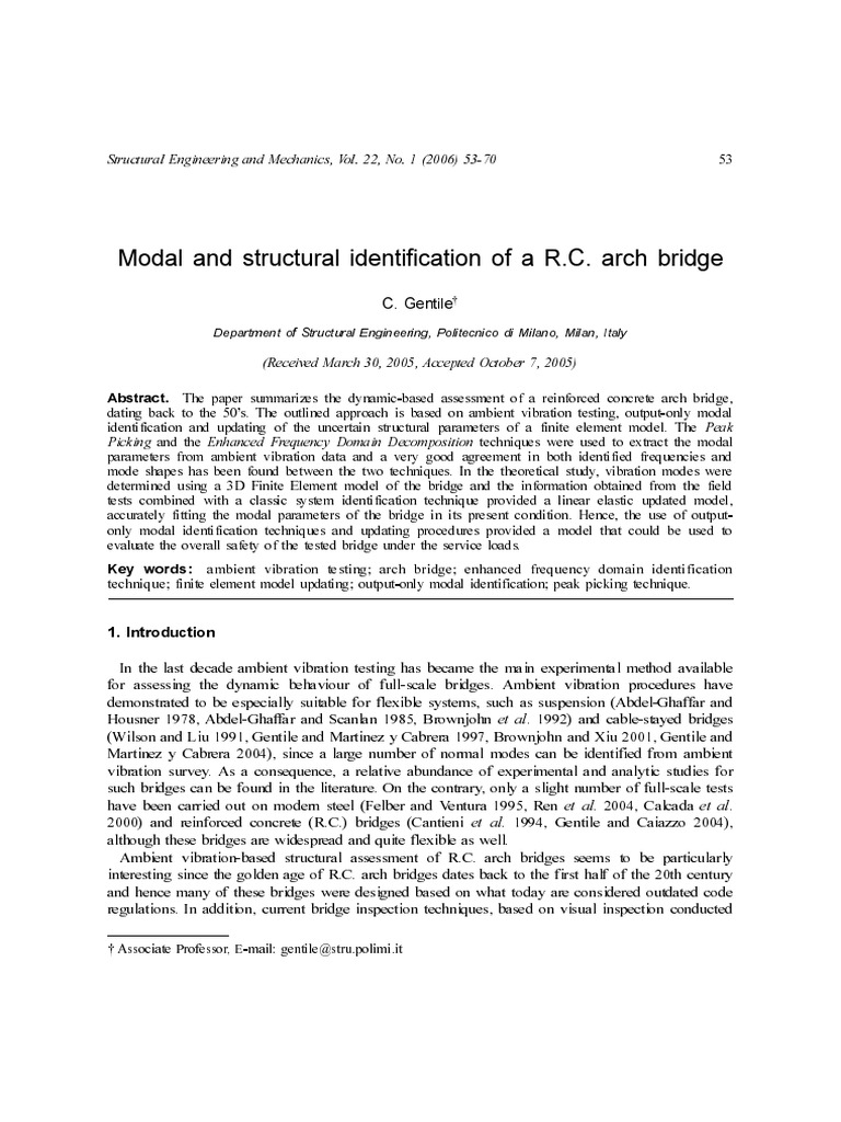 Bridge Paper PDF | PDF | Spectral Density | Normal Mode