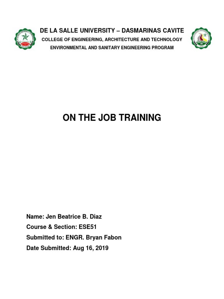 Ojt Documentation - FINAL | PDF | Employment | Engineering