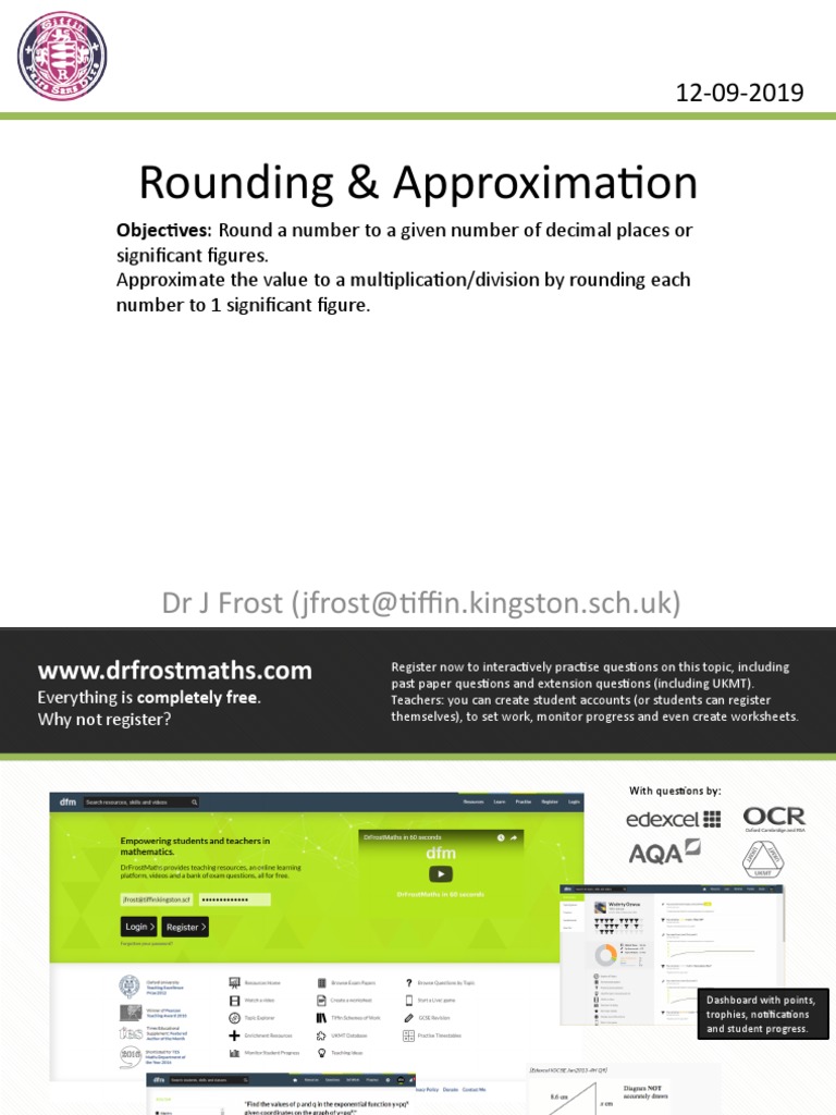 Rounding and Approximation Guide | PDF | Significant Figures | Numbers