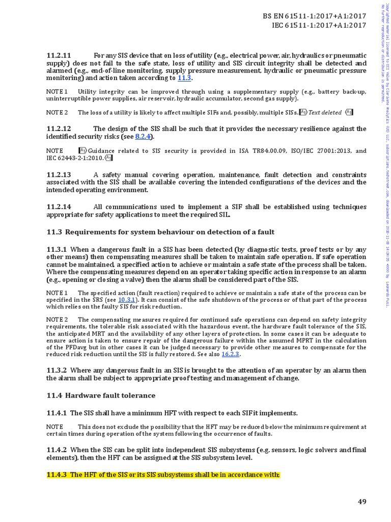 HFT From IEC-En - 61511-1 Commented | PDF | Fault Tolerance ...