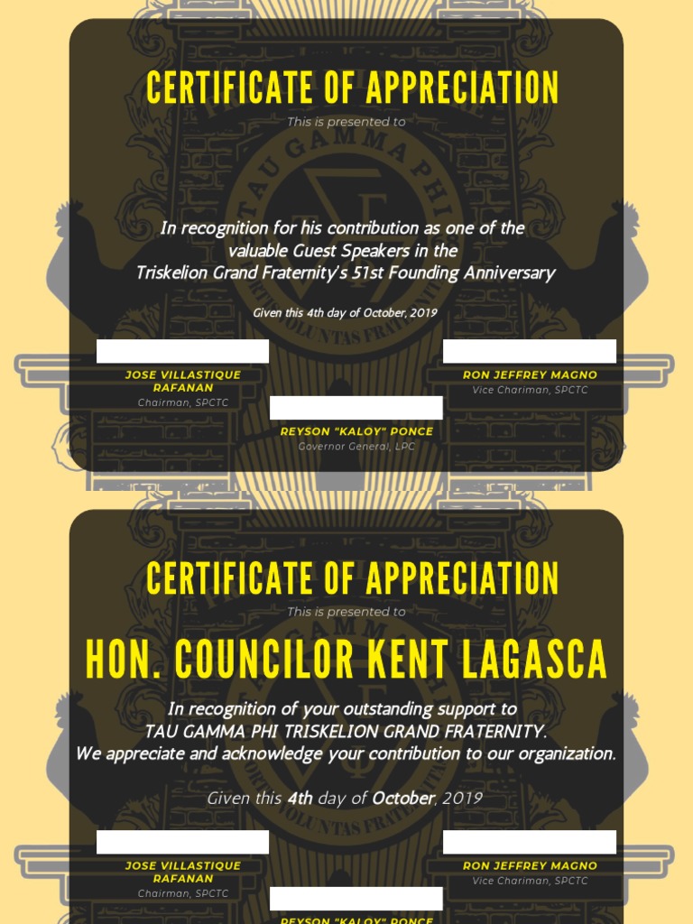 Certs | PDF | Fraternities | Fraternities And Sororities