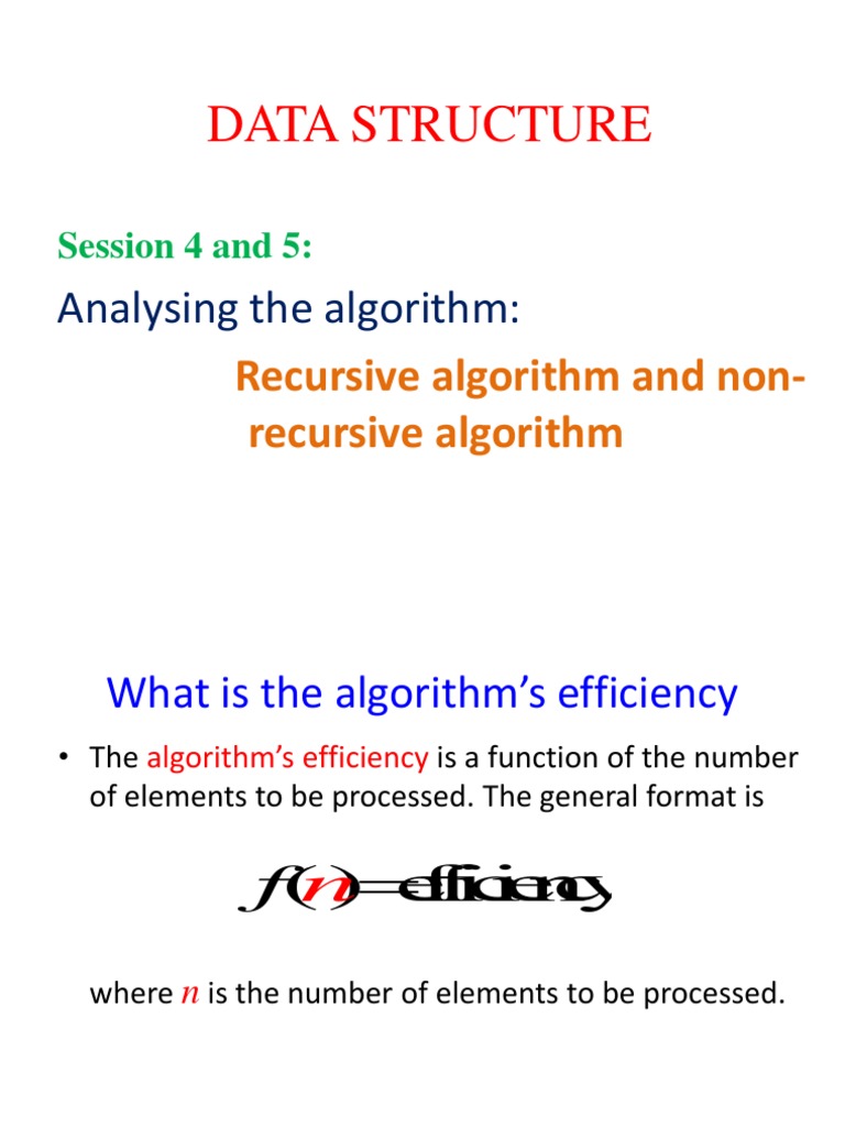 Session4&5 Analysis of Recursive Algorithm | PDF | Recursion | Algorithms