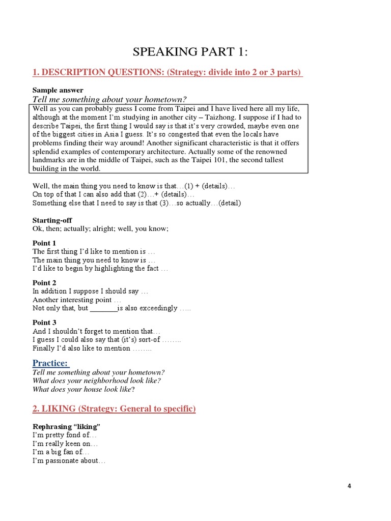 Speaking Part 1-3 Guide For IELTS | PDF | Test (Assessment ...