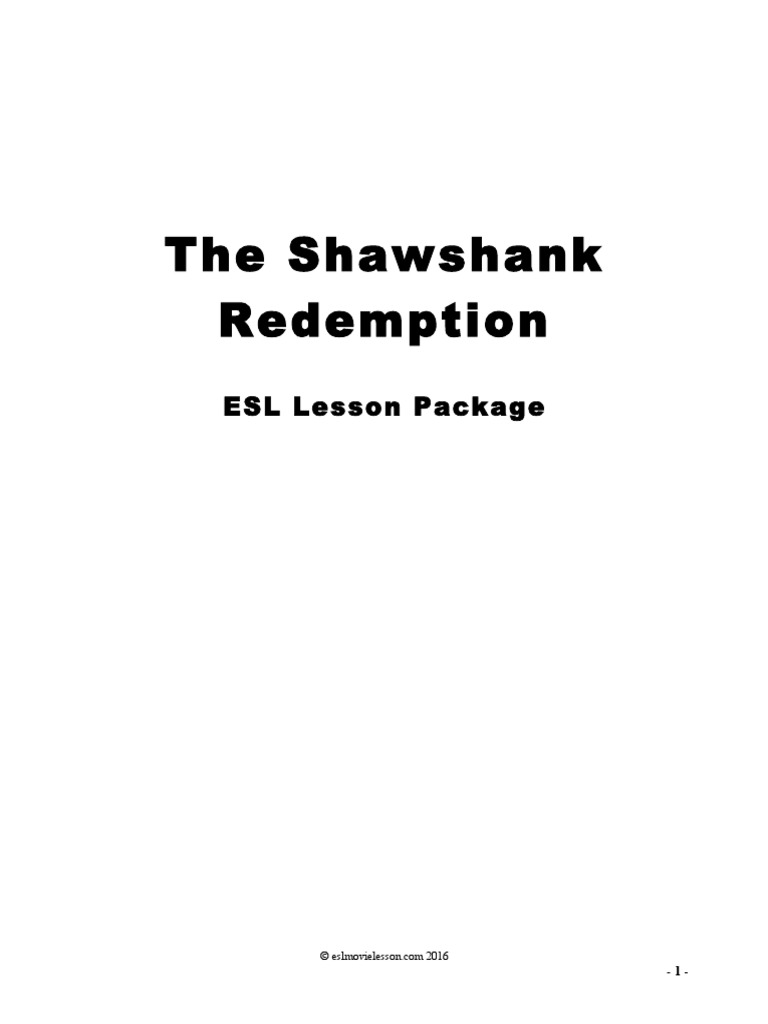 The Shawshank Redemption Preview PDF | PDF | Prison | Homework