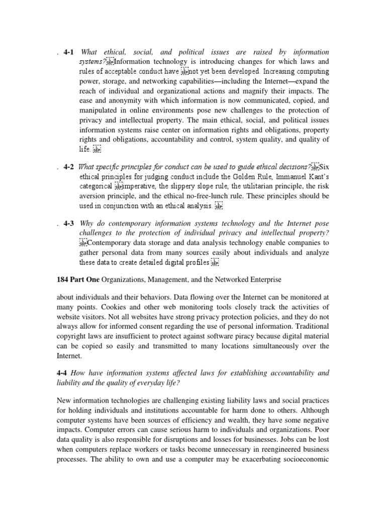 Summary Mis Chap 4 Download Free Pdf Privacy Information System