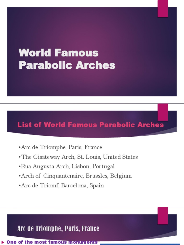 World Famous Parabolic Arches | Download Free PDF | Tourist Attractions