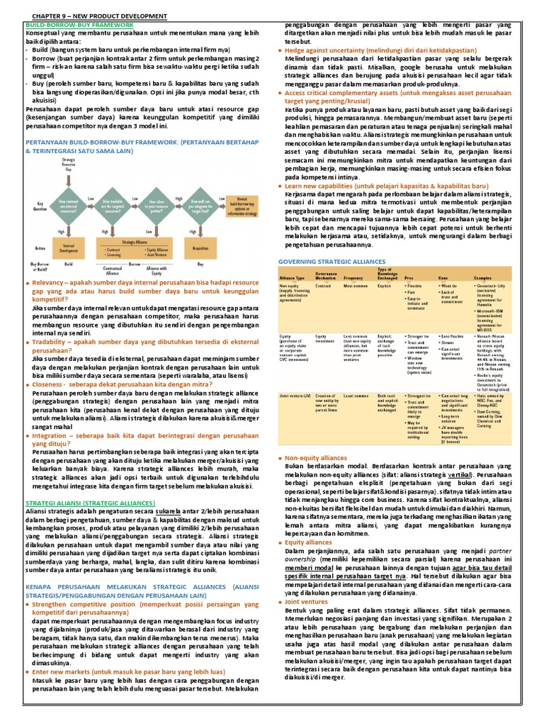 Kerangka Build-Borrow-Buy dalam Aliansi Strategis | PDF