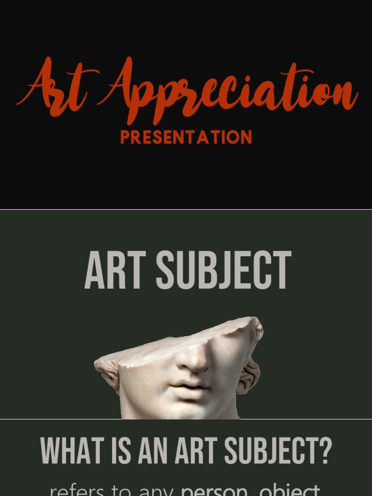 Sources of Subject in Art Appreciation | PDF | Paintings | Sculpture