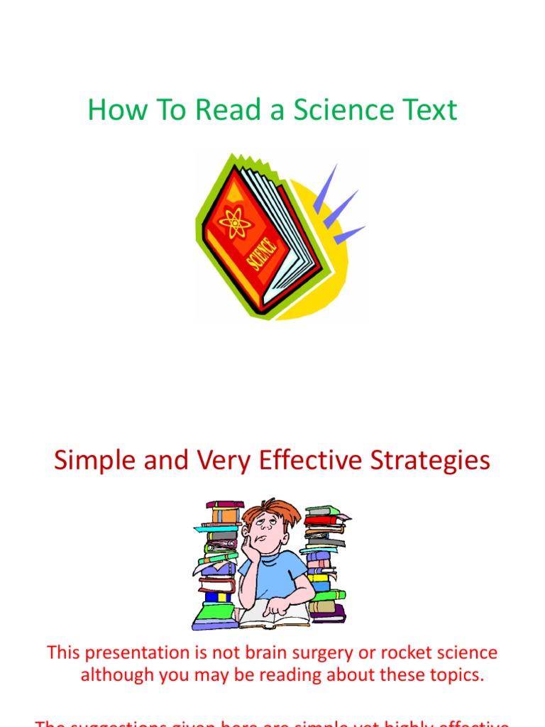 How To Read A Science Text | PDF | Science | Learning