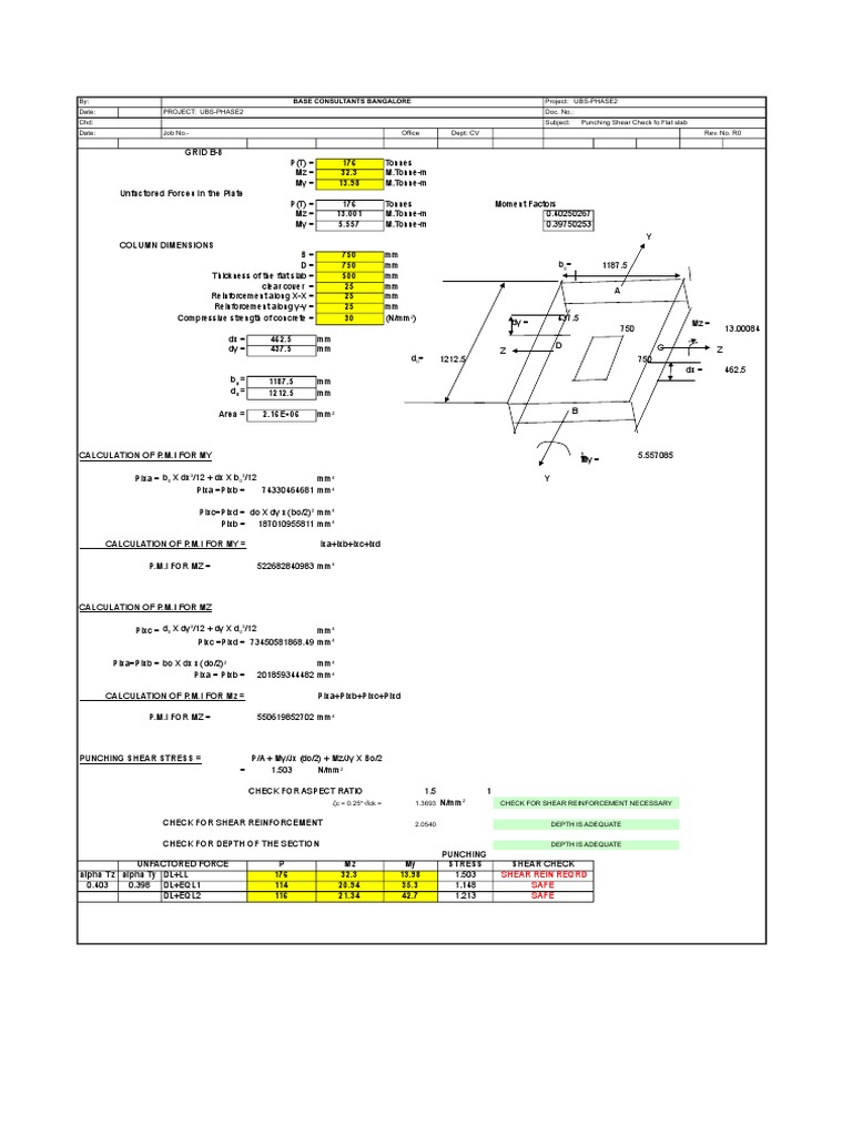 Punching Internal Panel | PDF | Building Engineering | Structural ...