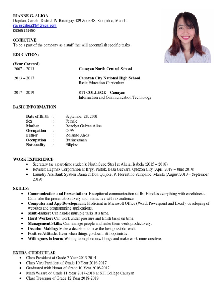 Resume | PDF | Behavior Modification | Communication