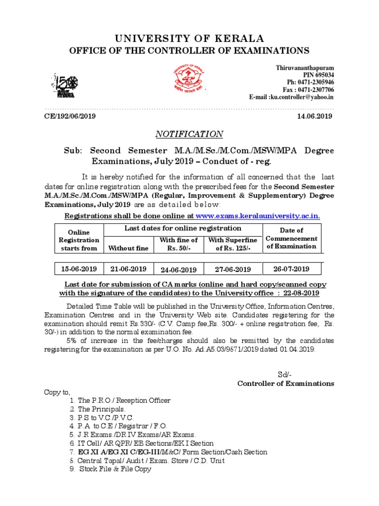 University of Kerala University of Kerala | PDF | Business